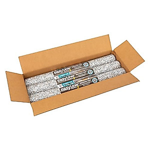 Smooth Top EasyLiner for Cabinets & Drawers - Easy to Install & Cut to Fit - Shelf Paper & Drawer Liner Non Adhesive - Non Slip Shelf Liner - 20in. x 6ft. - 6 Roll Project Pack - Gray Granite