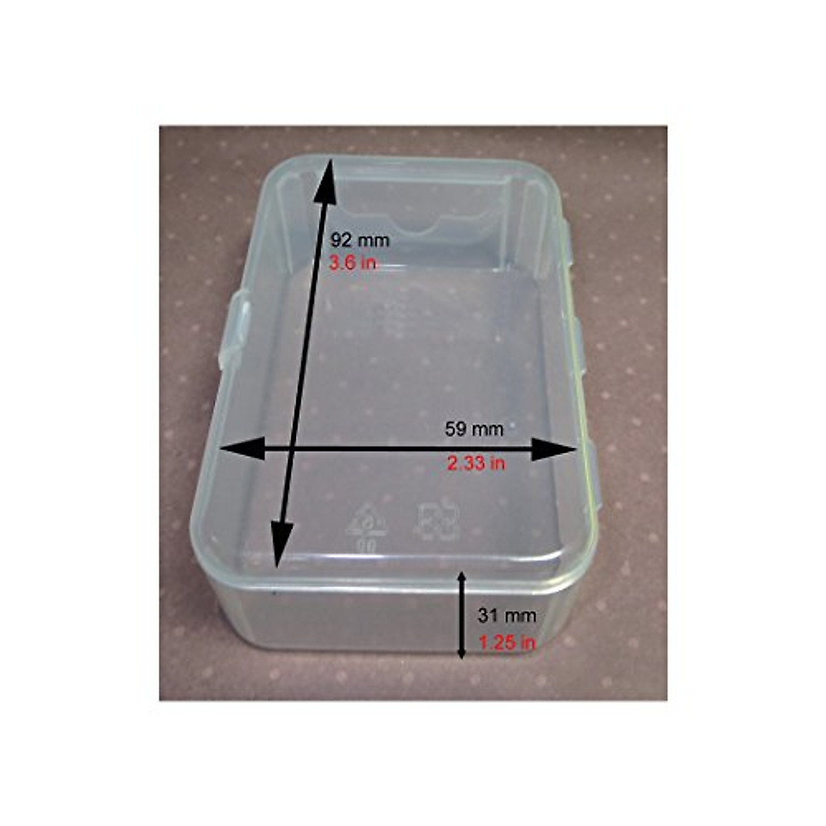 Maymom Small Plastic Box with Hinged Lid for Small Parts, Crafts, Beads, Jewelry and Watch Parts (12 Boxes, Clear)