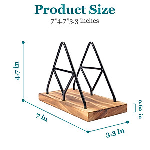 Zilphoba Napkin Holder, Wooden Napkin Holders for Kitchen, Dinner Table, Cocktail Bar, Tablecloth Decor