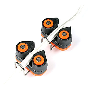 Mxeol Kayak Rope Cleat for Sailboat Hardware Hunting Climbing Sticks Cam Cleats Fast Entry Maximum for Line Sizes 5/8 Inch (W/Leading Ring)