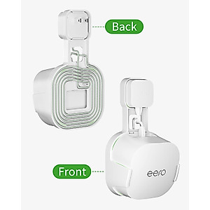 COOLWUFAN Outlet Wall Mount Holder for eero 6 or eero 6+ mesh Wi-Fi System [NOT Fit for eero mesh], No Messy Wires, Easy to Install Mount Holder for eero 6 & eero 6+ mesh Wi-Fi System (3 Pack)