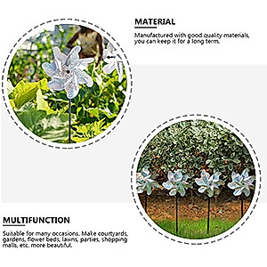 Happyyami 4pcs Reflective Pinwheels Birds Deterrent Bird Devices Bird Windmill High Reflection Pinwheels Bird to Keep Bird, Pigeons, Seagulls Away Garden, House