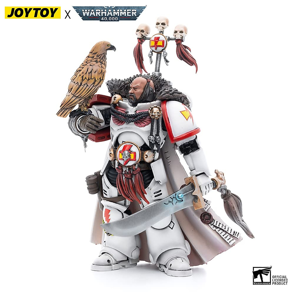 JOYTOY Warhammer 40k Mecha 1/18 Action Figures Joy Toy Model White Scars Captain KOR' sarro Khan