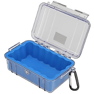 Pelican 1050 Micro Case - for iPhone, GoPro, Camera, and more (Blue/Clear)
