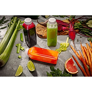 MT Products PET Plastic Juice Bottles 16 oz. - Clear Take-out Containers (Pack of 12) - Made in the USA