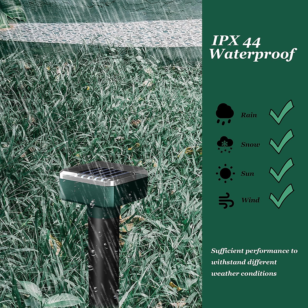 DARUCOT Deer Repellent Devices, Solar Deer Repellent Outdoor, Deer Deterrent Devices,Deer Repellent Devices for Gard, Solar Deer Repellent Devices,Sonic,Electronic and Waterproof