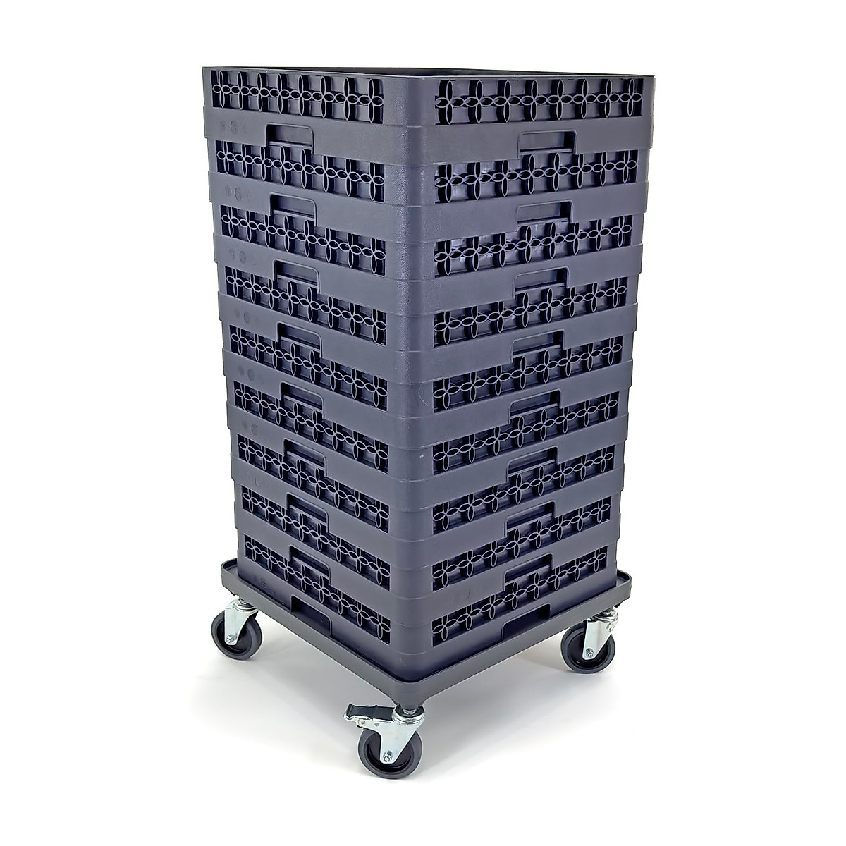 Dolly for Dish Rack and Glass Rack | 2 Wheel lock 4" | 250 lbs. max Capacity | Gray