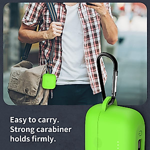 Alquar for Anker Soundcore Liberty Air 2 Case Cover, Silicone Anti-Dust/Scratchproof/Protective Skin Case for Soundcore Liberty Air 2 Wireless Earbuds with Keychain [Front LED Visible] (Green)