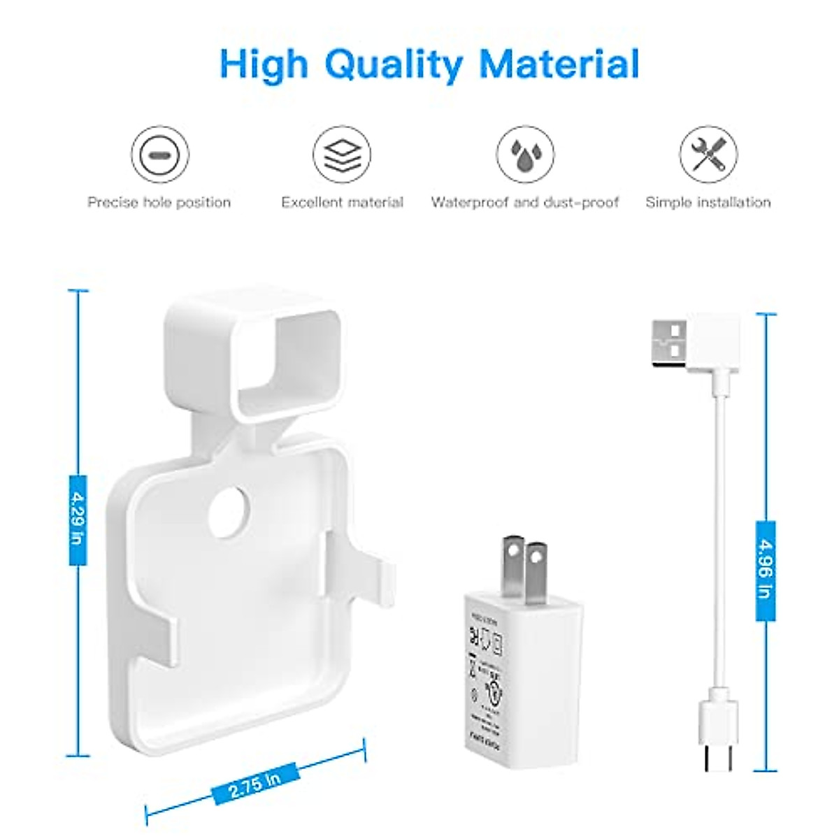 Charging Bracket Holder for SwitchBot Hub-Mini-Smart-Remote - Come with Charging Cable and US Plug Charger, Holder for Wall Socket,Space Saving Indoor