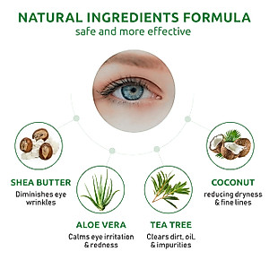 SaluVera Eyelid Wipes with Tea Tree and Aloe Vera | Eye Lid Cleaning Wipes for Dry and Itchy Eyes Relief | Natural Ingredients Eyelid Scrub for Daily Usage - Pack of 30