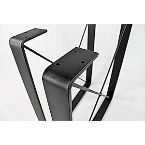 X Brace Powdercoated Steel Dining Table Legs-Choose Your Height and Width