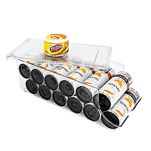 SCAVATA 4 Pack Soda Can Organizer & Skinny Can Organizer for Refrigerator