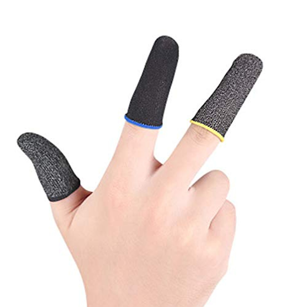HEALLILY 5 Pairs Mobile Game Finger Cots Touchscreen Controller Finger Sleeve Breathable Anti- Sweat Thumb Finger Sleeve Thin Gaming Finger Gloves