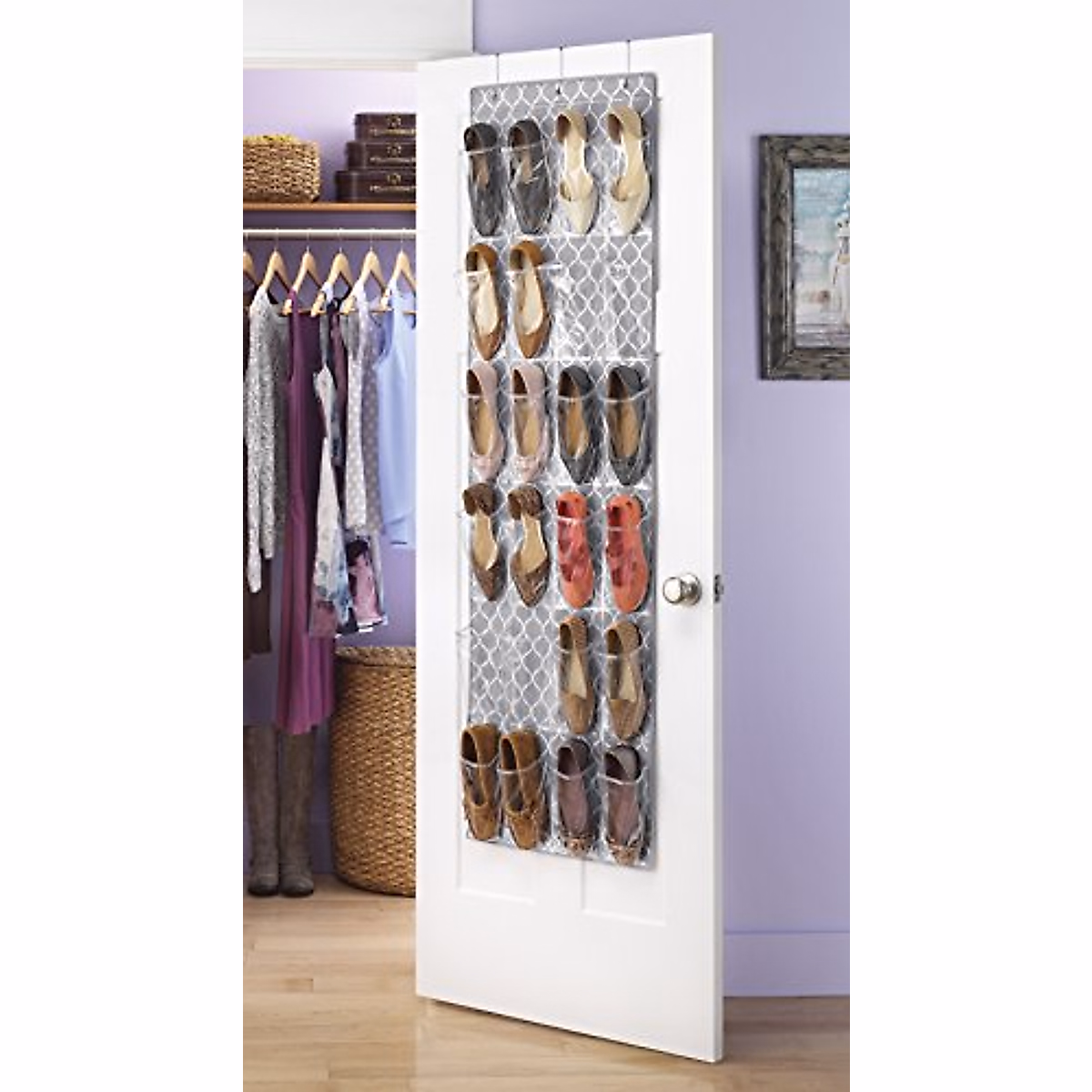 Whitmor Over the Door Shoe Bag 24 Pocket
