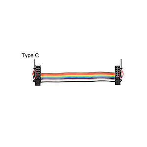 uxcell IDC Rainbow Wire Flat Ribbon Cable 10 Pins 148cm Length 2.54mm Pitch Type-C