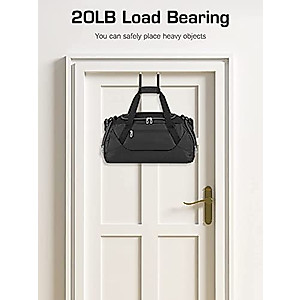 Over The Door Hook - 4 Pack Single Hooks Hanger Metal for Hanging Towel Coats Clothes Hats Bags Bathroom | Black