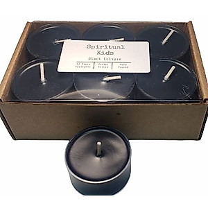 Black Eclipse (Dragon's Blood) Natural Soy Wax Tealights 12ct Hand Poured with Fragrant/Essential Oils!