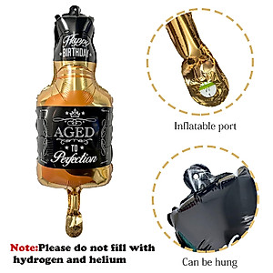 PANRRPERS10 Pcs Whisky Bottle Foil Balloons and Beer Mug Cheers Foil Balloons 16 Inch for Birthday Party Party Decoration Party Beer Festival Supplies