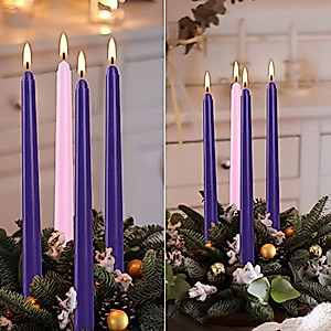 16 pcs Unscented 10 Inch Christmas Advent Taper Candle, Holidays, Church, Celebration, Party, Home Décor & More