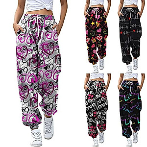 Rvidbe Sweatpants for Women with Zipper, Baggy Sweatpants for Women Wide Leg, Lounge Pants Women with Pockets, Women Casual Lounge Sweatpants Baggy Athletic Cinch Bottom Fit Lounge Pants