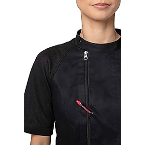 Chef Works Women's Varkala Chef Coat, Black, Large
