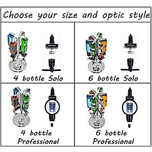 Barbarian 4/6 Bottle Rotary Liquor Dispenser For Home Bar - Bar Butler Shot Measure Bracket Alcohol Wine Upside Down Drink Jigger Optics Man cave