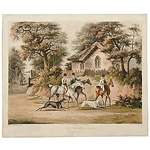 [Set of Four] Coursing. Plate I. Going out; Plate II. Finding; Plate III. The Hare's Last Effort; Plate IV. The Death