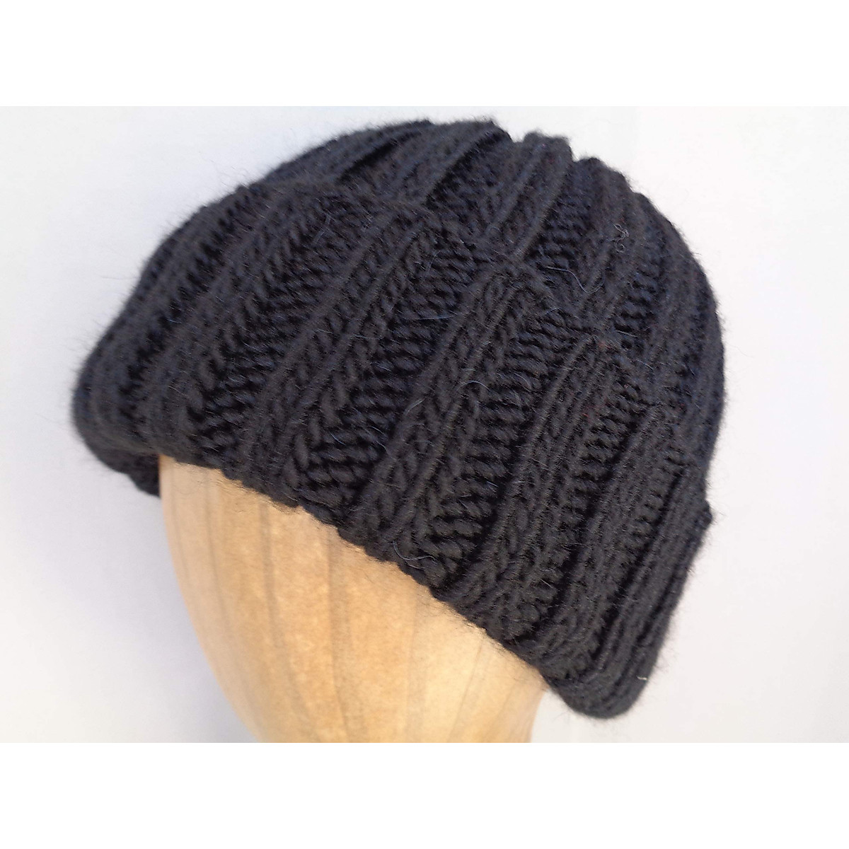 Alpaca Wool Beanie Hat, Hand Knit Watch Cap, Men or Women, Stretchy Seamless Fit, CHOOSE COLOR