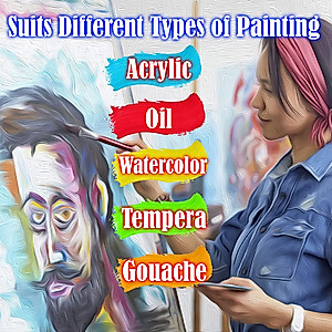 1-1/2" Gallery Depth White Stretched Canvas 24x36 2 Pack 13oz Professional Artist Quality, 100% Cotton, Art Supplies for Crafts, Gesso-Primed for Oil & Acrylic Hand Stretched in USA