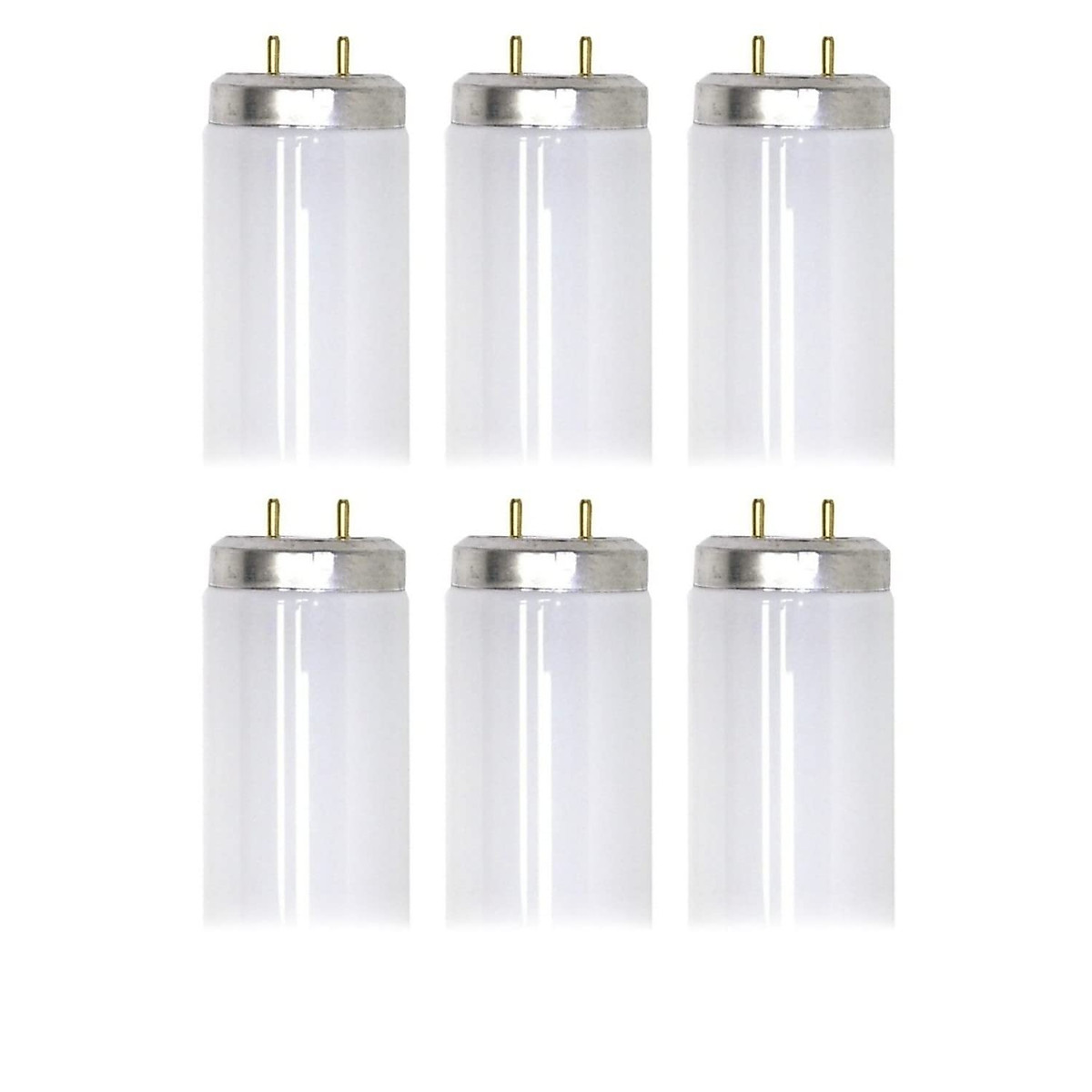 GE Lighting (6 Tubes) GE F40T12 Fluorescent Bulbs, 48 inch Linear Fluorescent T12, 40 watts, 2100 lumens, 4100K Cool White, Great for Utility and WorkSpaces, Refreshing Light