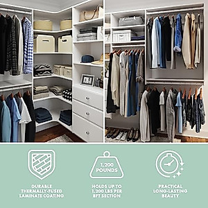 Easy Track Ultimate Corner Wood Kit Closet Organizer, White