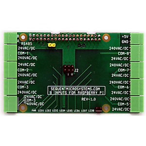 16 Digital Inputs 8-Layer Stackable HAT for Raspberry Pi