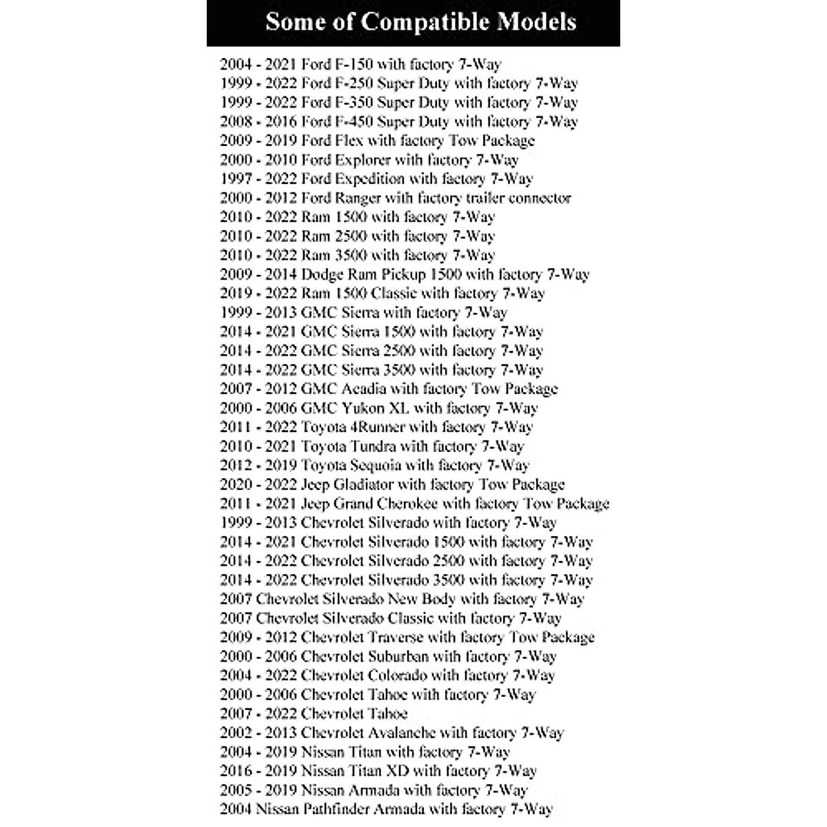 Oyviny Replacement 55384 USCAR 4-Pin Trailer Wiring Harness with USCAR 7 Way Connector 41 Inches Length Plug and Play Adapter