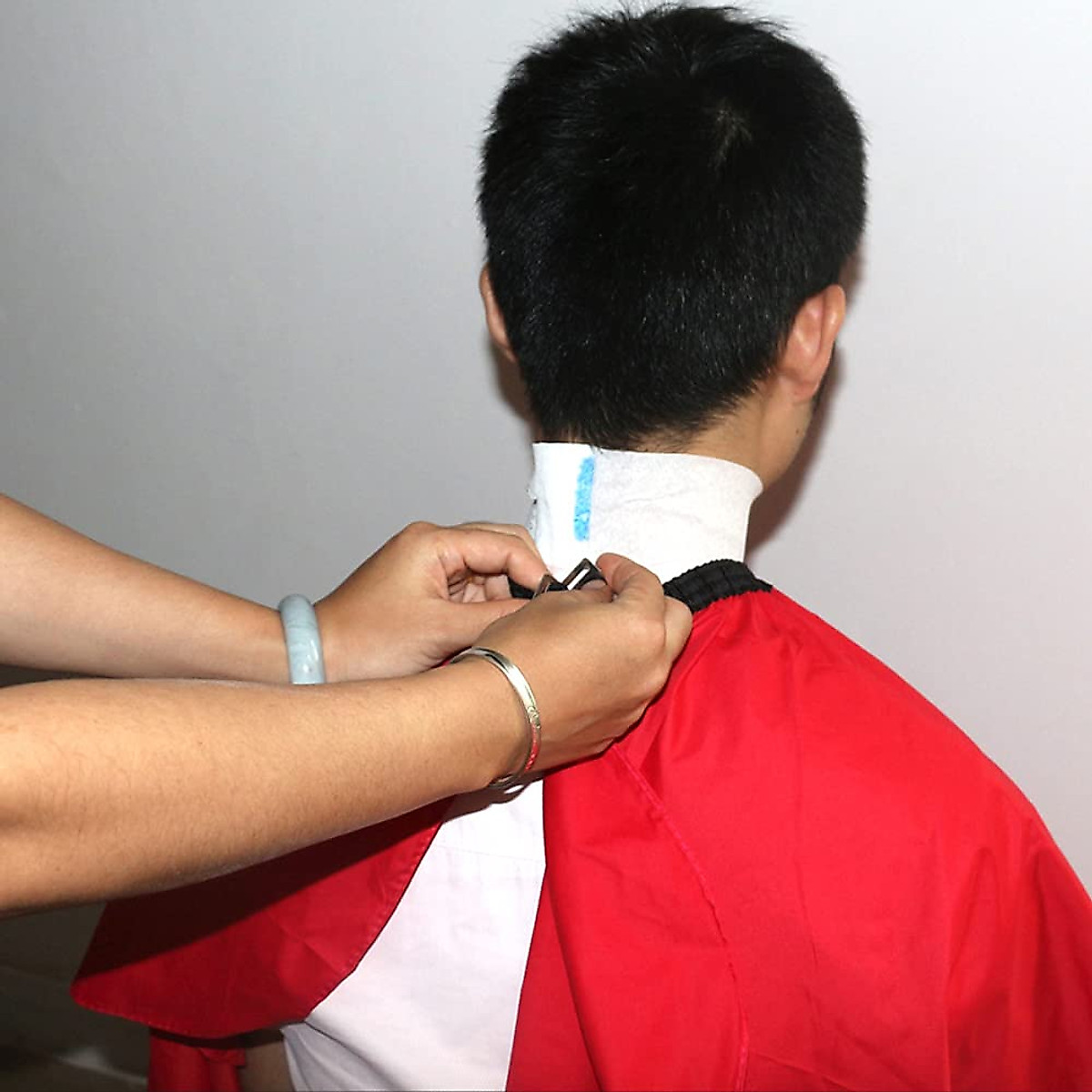 2 Rolls Disposable Barber Scarf Paper Stretchy Neck Strips Wraps Band Hairdressing Tools for Spa Massage Hair Cutting Styling Salon Supplies, White (100 pcs per roll)