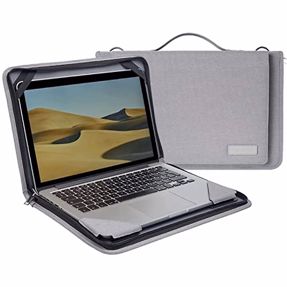 Broonel Grey Laptop Messenger Case - Compatible with Dynabook Portégé X40L-K 14" Laptop