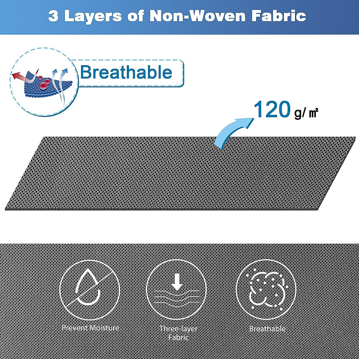 Fixwal Clothes Storage 6 Pack Storage Containers 48L Foldable Blanket Storage Bags for Organizing Clothing Bedroom Comforter Closet Dorm Sweater Quilts Organizer Grey