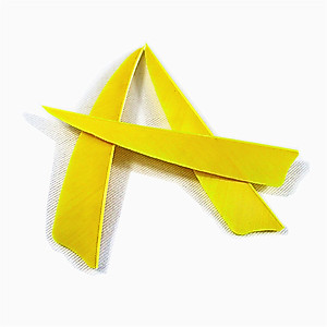 Zhan Yi Archery Fletchings Real Turkey Shield Feathers 4 inch Full Length 50 Pack Glued Right Wing for Arrows DIY