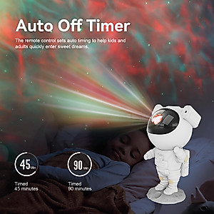 Star Projector Galaxy Night Light - Astronaut Space Projector, Starry Nebula Ceiling LED Lamp with Timer and Remote, Kids Room Decor Aesthetic, Gifts for Christmas, Birthdays, Valentine's Day