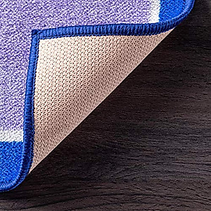 nuLOOM Kecia Octagons Printed Kids Area Rug, 5 ft x 7 ft 5 in, Blue