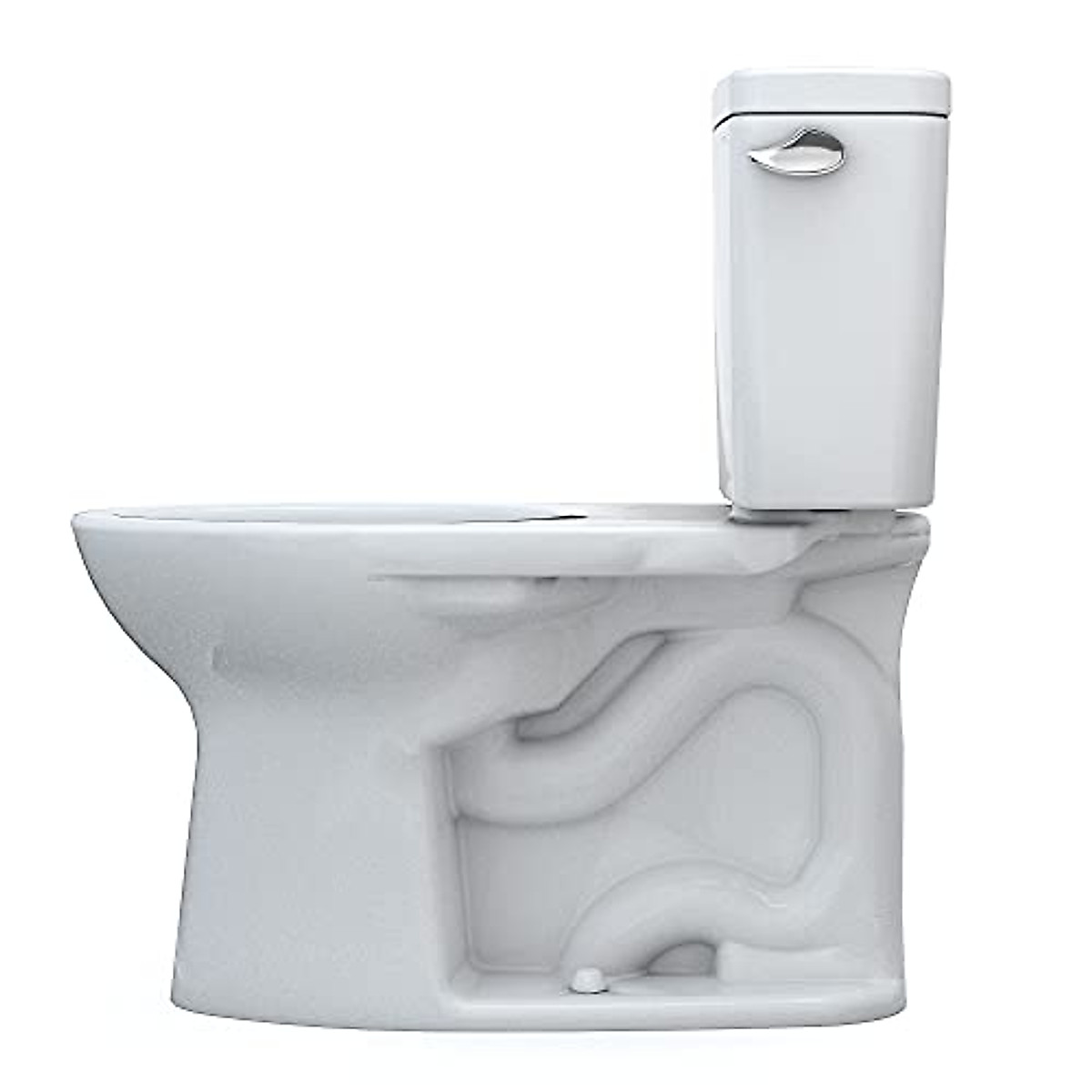 TOTO Drake Two-Piece Elongated 1.28 GPF Universal Height TORNADO FLUSH Toilet with CEFIONTECT and Right-Hand Trip Lever, 10 Inch Rough-In, Cotton White - CST776CEFRG.10#01