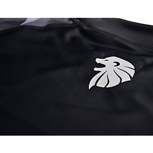 HUGE SPORTS Wildling Series UV Protection Quick Dry Compression Rash Guard (Lion,2XL)