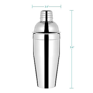 Etens Cocktail Shakers Set, Bundle Martini Shaker Boston Shaker for Bar Bartending, Stainless Steel Drink Mixer Bartender Weighted Shaking Tins