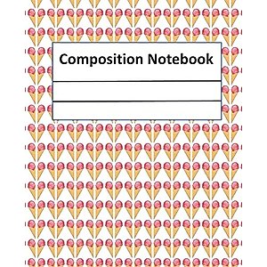 Composition Notebook: Ice Cream Waffle Dessert Beautiful Themed Wide Ruled Composition Notebook For Kids, Boys, Girls, Students, Gift, Home School, cute (notebook journal)