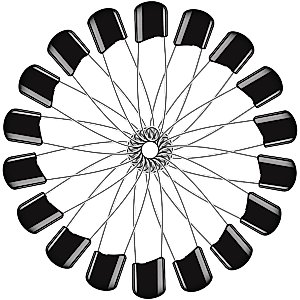 50 Pcs Diaper Pins, Plastic Head Safety Pin with Safe Locking Closures (Black)