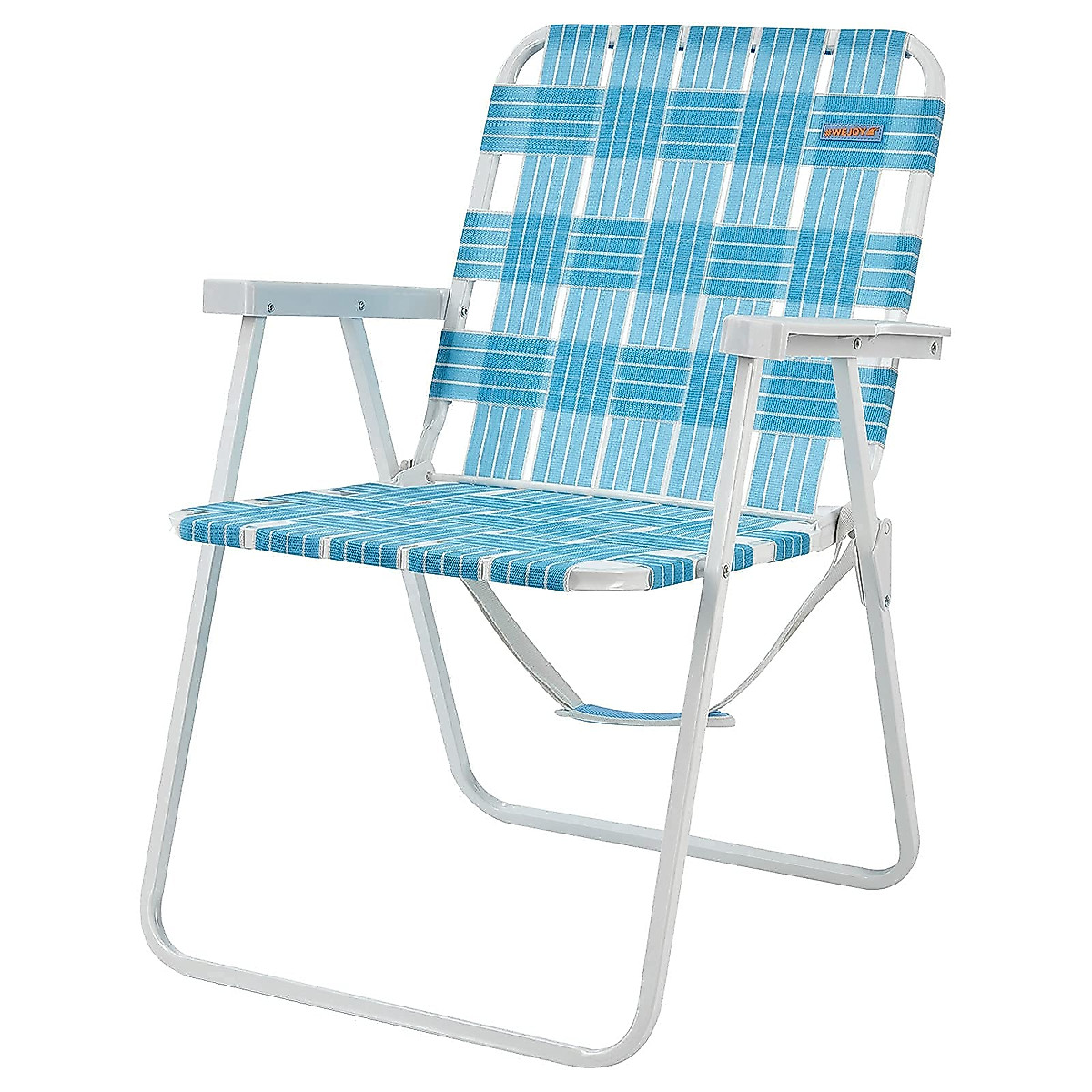 #WEJOY Folding Webbed Lawn Beach Chair,High Back Seat Backpack Portable Lightweight Chairs+High Back Folding Beach Chair,Lightweight Camping Lawn Chairs for Adults with Hard Arm,Headrest,Pocket