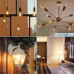 Austin Coast G25 LED Globe Edison Light Bulbs, Vintage Dimmable LED Filament Light Bulb E26, 6W Equivalent to 60W,2700K Warm White, G25 Glass Edison Style for Bathroom Makeup Mirror 6 Pack