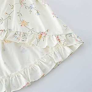 KISSOURBABY Toddler Baby Girls Summer Floral Dress Sleeveless Princess Party Casual Holiday Dress Beach Sundress(A7Beige110)