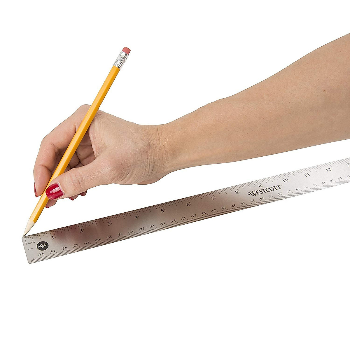 Westcott 10417 Westcott 18" Stainless Steel Office Ruler With Non Slip Cork Base