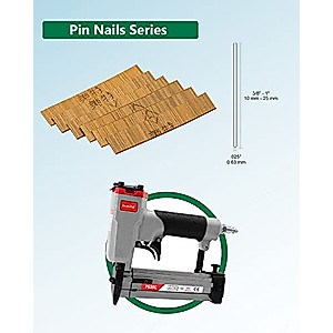 meite 23 Gauge Pin Nails, 1-3/16-Inch Micro Headless Pins for Pin Nailer - Copper Plated Pins Nails for Nail Gun, Ideal for Fine Woodworking and Trim Work (10,000 PCS)