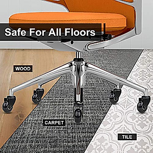 8T8 Replacement Chair Caster Wheels 2'', Heavy Duty Wheels with Plug-in Stem 7/16''X7/8'',Quiet & Smooth Rolling, No Chair Mat Needed, Safe for Hardwood Carpet Tile Floors,Set of 5 (Black, 2 inch)